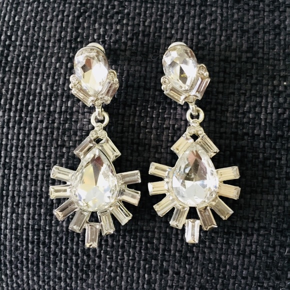 Jewelry | New Art Deco Silver Bridal Event Pageant Earrings | Poshmark
